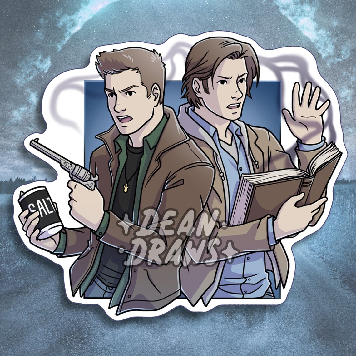 Dean Sam Battle Sticker | Dean Draws Art