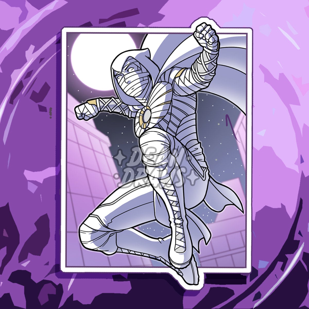 Moon Knight Sticker | Dean Draws Art
