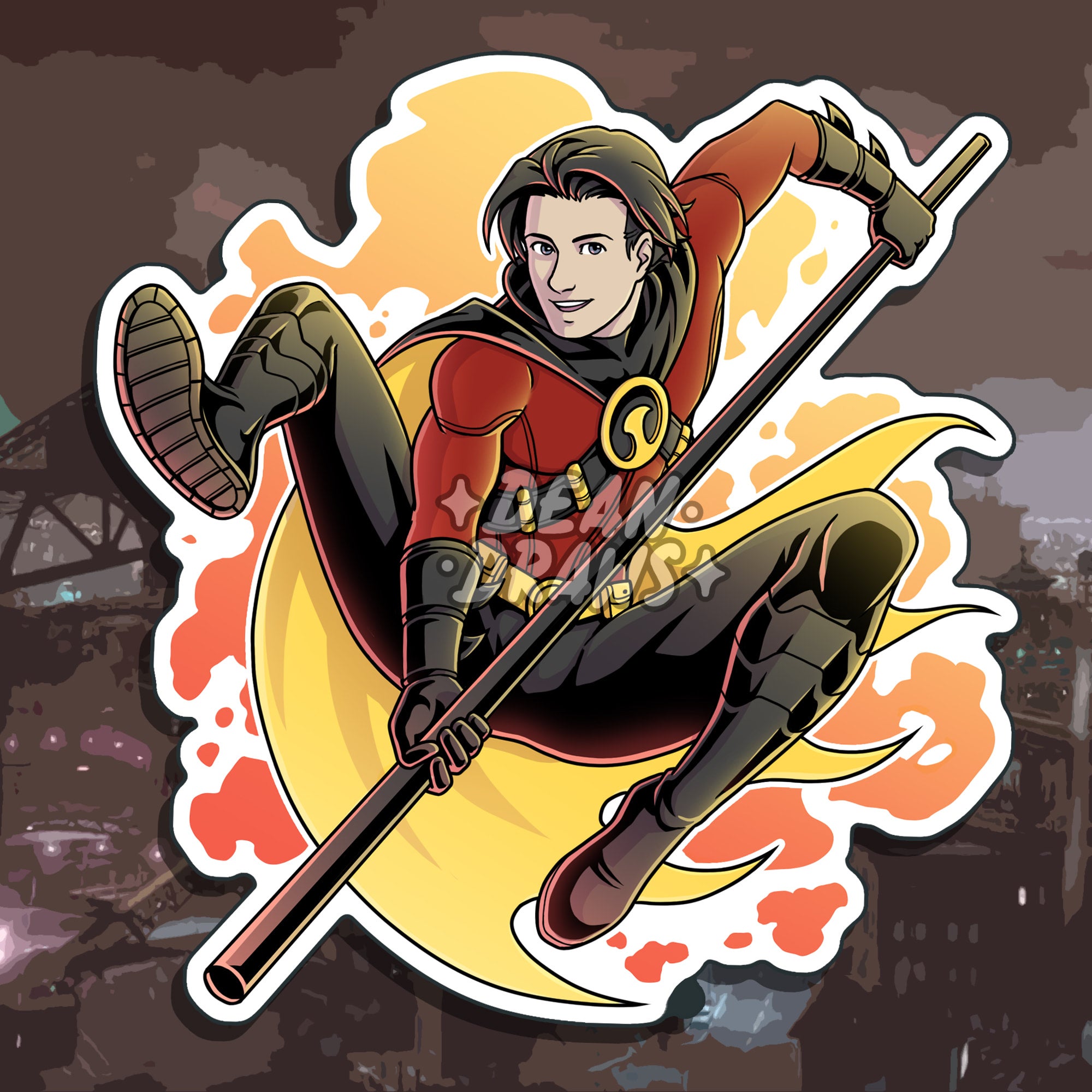 Red Robin Sticker | Dean Draws Art