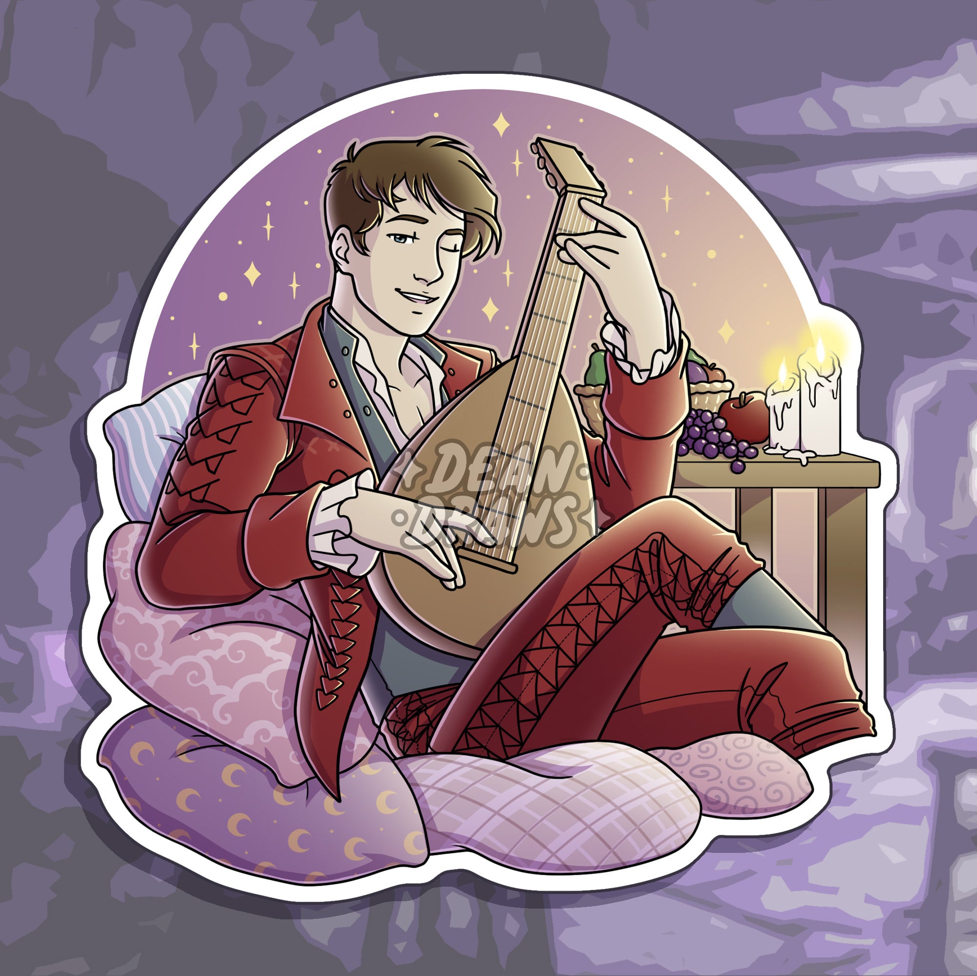 Jaskier Singing Sticker | Dean Draws Art