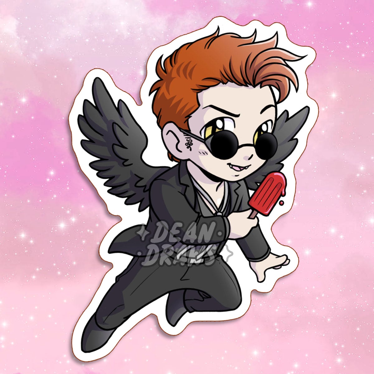 Crowley chibi Sticker | Dean Draws Art