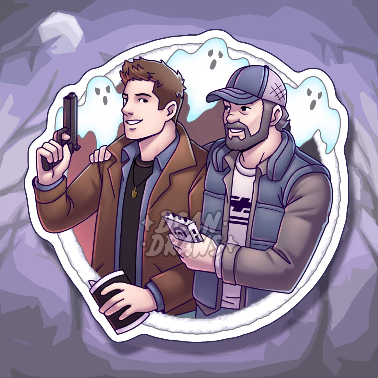 Bobby and Dean Sticker | Dean Draws Art