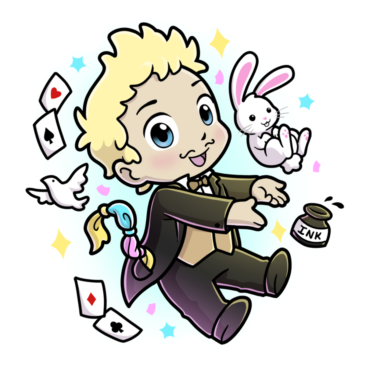Aziraphale Magic Sticker | Dean Draws Art