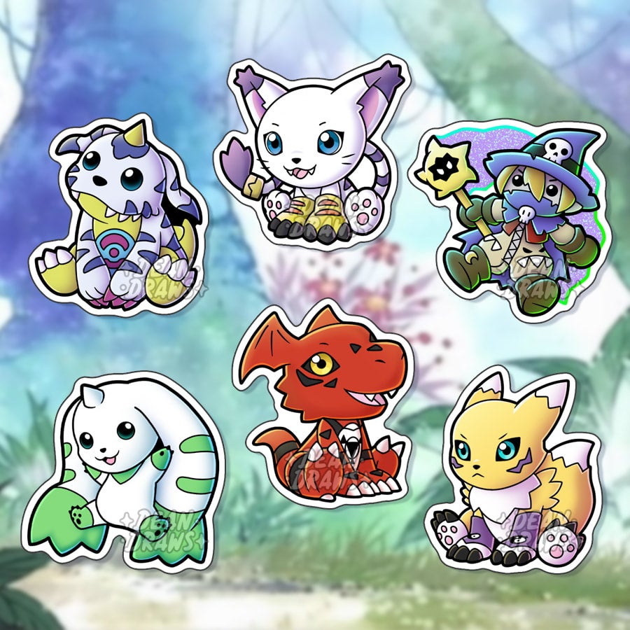 Digimon Stickers FULL SET | Dean Draws Art